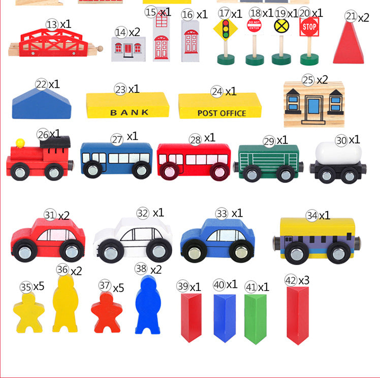 Wooden Train Track Set (100pcs) – Baby Castle Australia