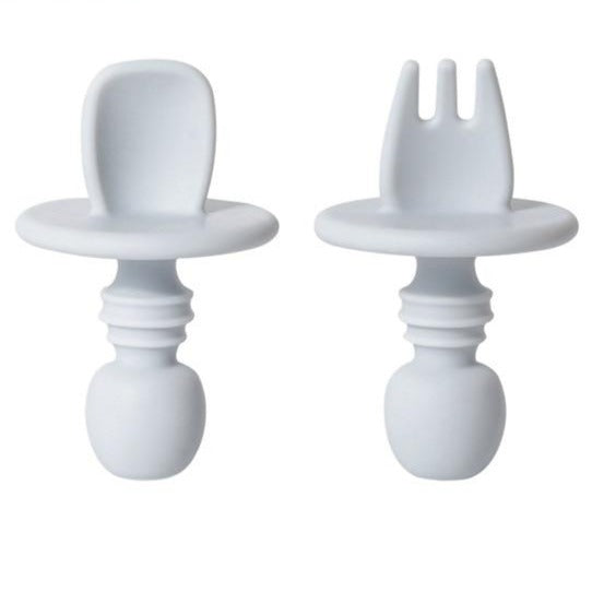 Anti-Choke Silicone Spoon & Folk Set | Baby Castle Australia